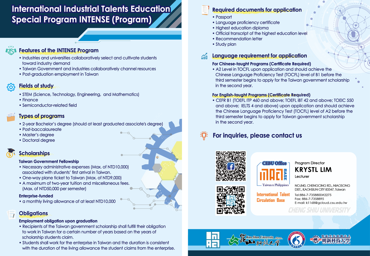 Taiwan-Philippines International Industrial Talents Education Special ...